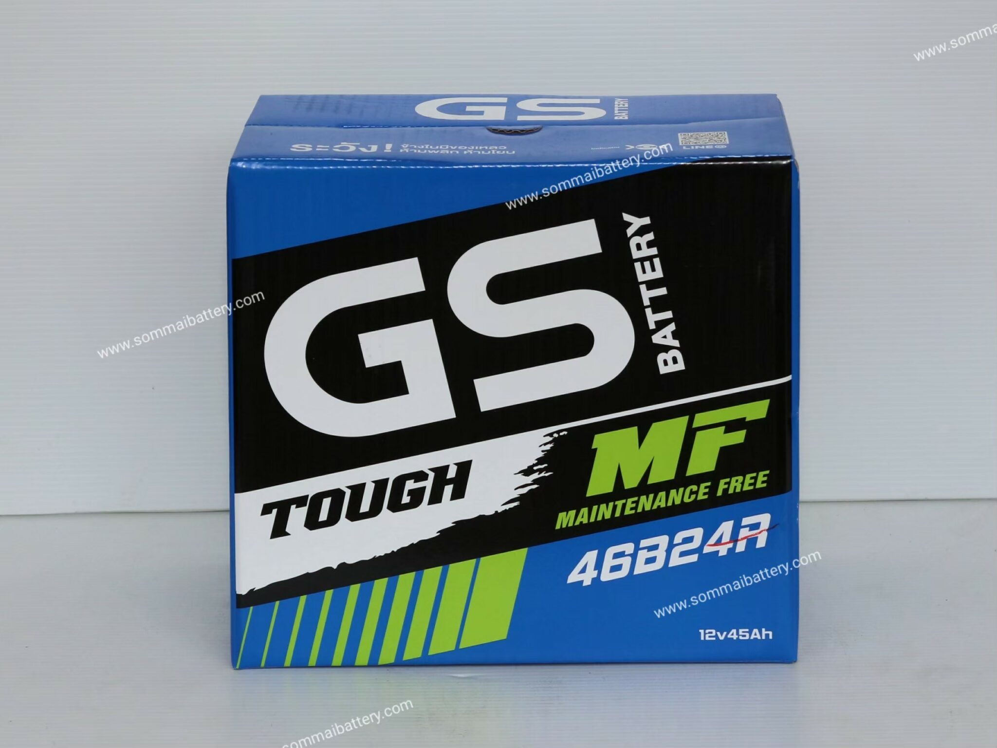 แบตเตอรี่รถยนต์ GS 46B24R 45 ah 1,650฿ ส่งฟรีถึงบ้าน รูดบัตรถึงที่